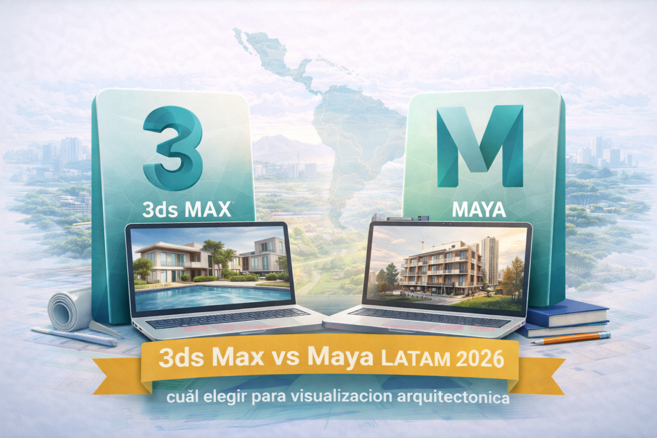 3ds Max vs Maya LATAM 2026: Cuál Elegir para Visualización | DigitaLicence